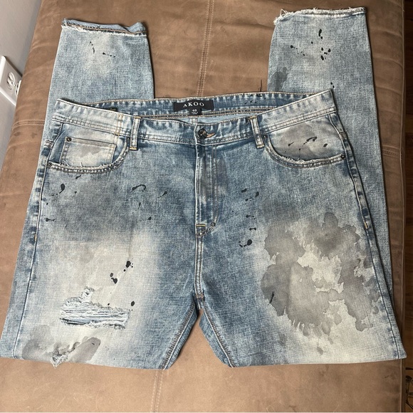 Akoo | Jeans | Mens Akoo Paint Splattered Jeans 4 | Poshmark